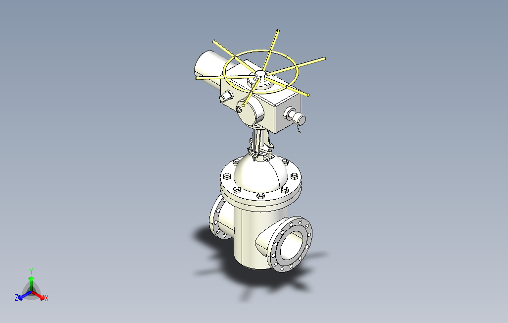 Z940╱941H╱Y╱W-40C╱P╱R╱I电动楔式闸阀[Z940H-40]DN200_STEP_模型图纸下载 – 懒石网