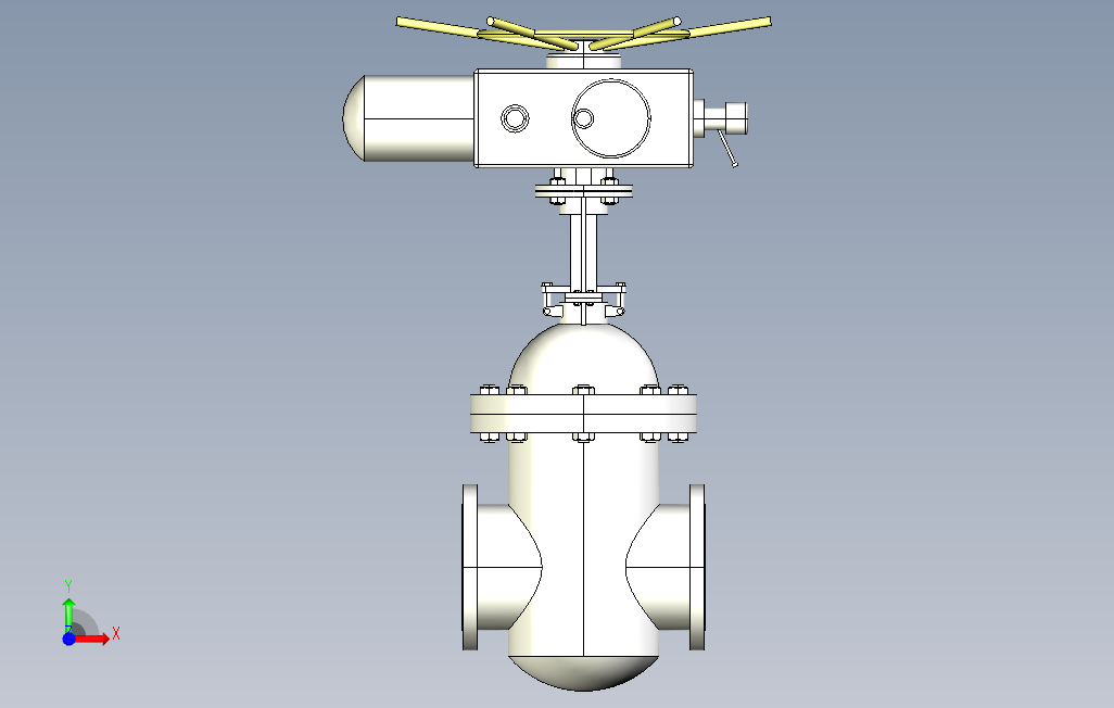 Z940╱941H╱Y╱W-40C╱P╱R╱I电动楔式闸阀[Z940H-40]DN200_STEP_模型图纸下载 – 懒石网
