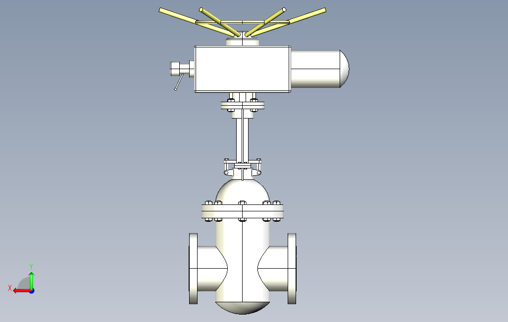 Z940╱941H╱Y╱W-40C╱P╱R╱I电动楔式闸阀[Z940H-40]DN65_STEP_模型图纸下载 – 懒石网