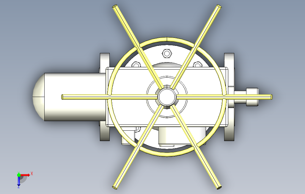 Z940╱941H╱Y╱W-40C╱P╱R╱I电动楔式闸阀[Z940H-40]DN80_STEP_模型图纸下载 – 懒石网