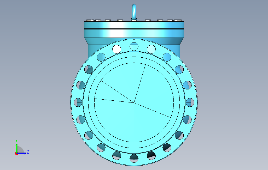 旋启式止回阀（H44H）[H44H-6.4-DN500]_STEP_模型图纸下载 – 懒石网