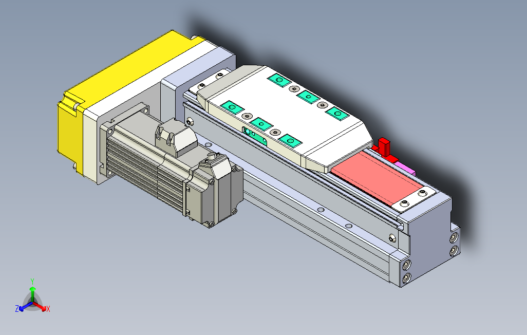 轨道内嵌式直线模组滑台TGH5[TGH5-L10-50-BL-P10-C4]_STEP_模型图纸下载 – 懒石网