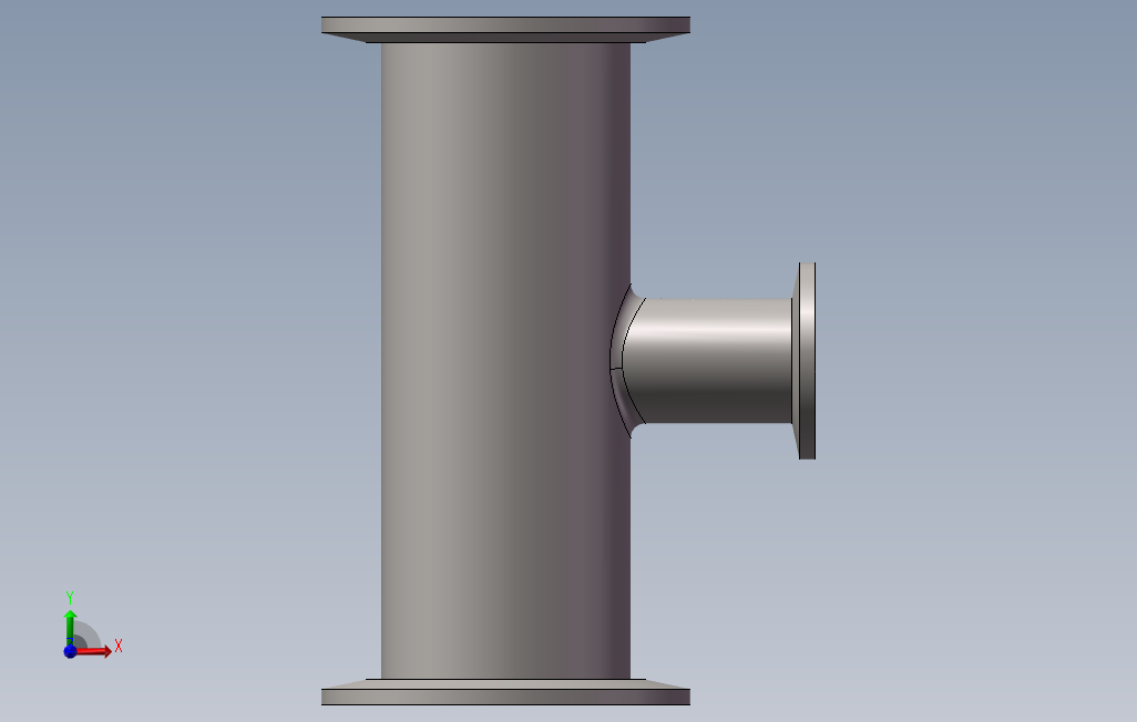 KF50三通及卡箍_SOLIDWORKS 2012_模型图纸下载 – 懒石网