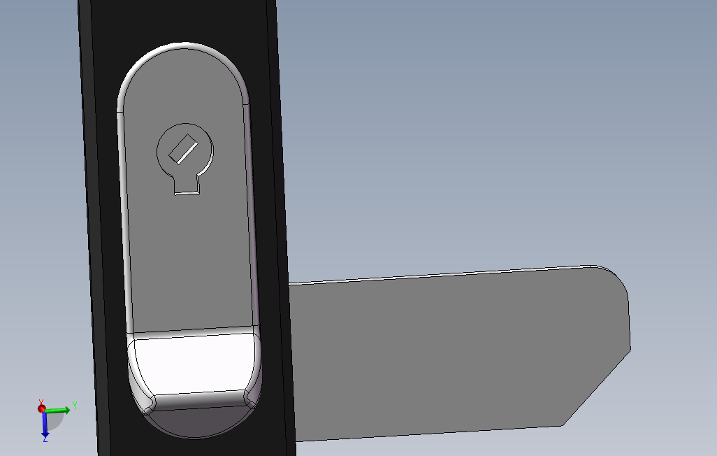 机柜门锁solidworks 2014模型图纸下载 懒石网