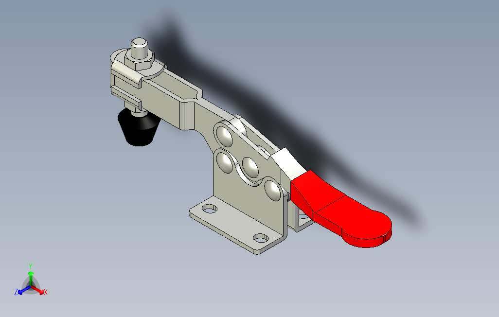 TC2-5水平式法兰座快速夹钳[TC2-5]_STEP_模型图纸下载 – 懒石网