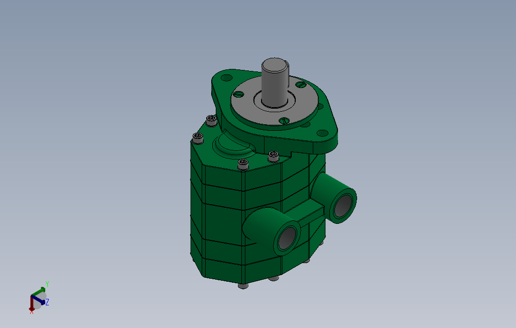 Cb Fc4032 一进二出双联齿轮泵 2cb Fc 20／10 1aal Solidworks 2010模型图纸下载 懒石网
