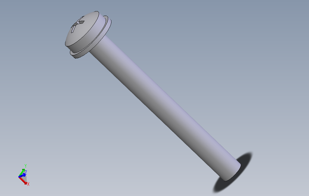 十字槽盘头螺钉平垫组件m4x35sldasmsolidworks 2009模型图纸下载 懒石网