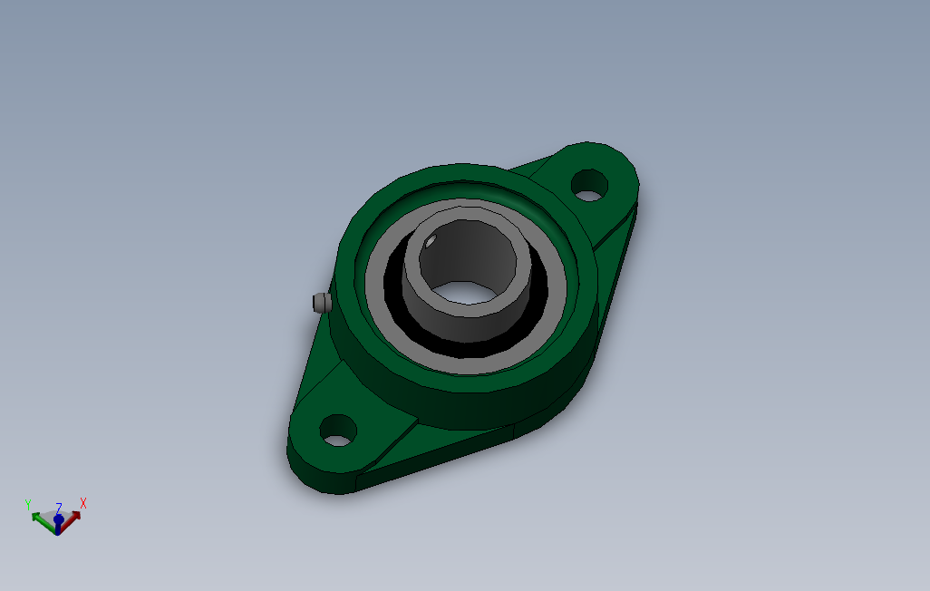 带座轴承UCFL-206.SLDPRT_SOLIDWORKS 2009_模型图纸下载 – 懒石网