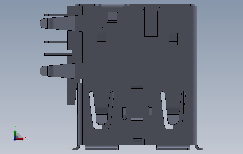 Standard F接口，插口，卡槽，网络插口sldprtsolidworks 2013模型图纸下载 懒石网
