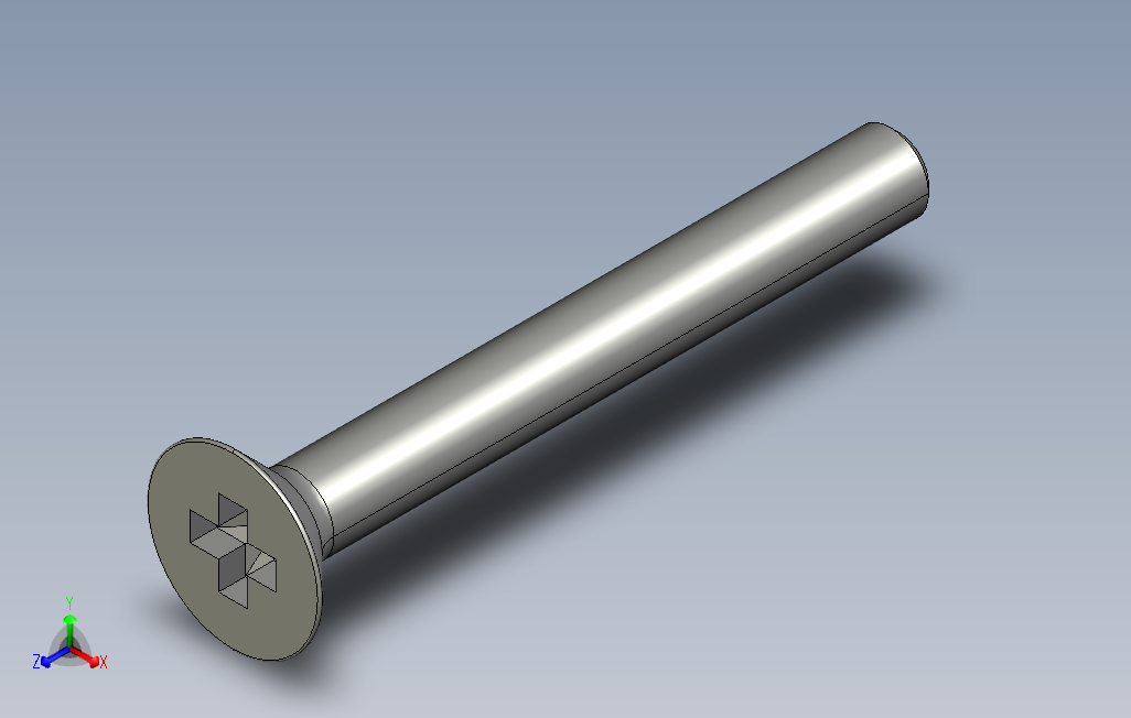 SFH-M4-L35十字槽沉头螺栓.stp_STEP_模型图纸下载 – 懒石网
