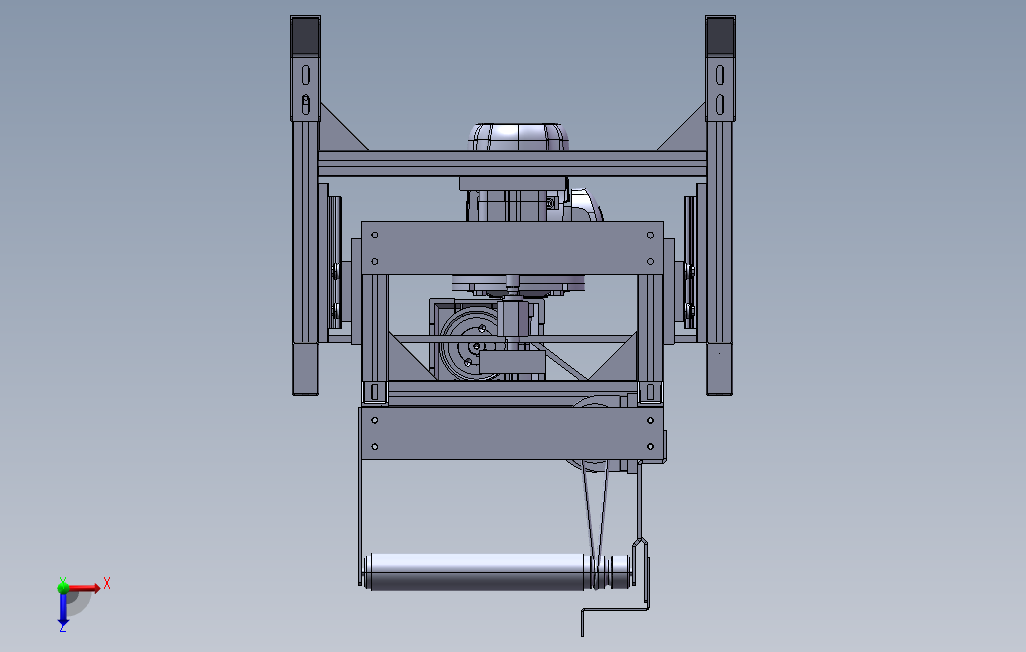 辊子输送线模型 Solidworks 2018 模型图纸下载 懒石网