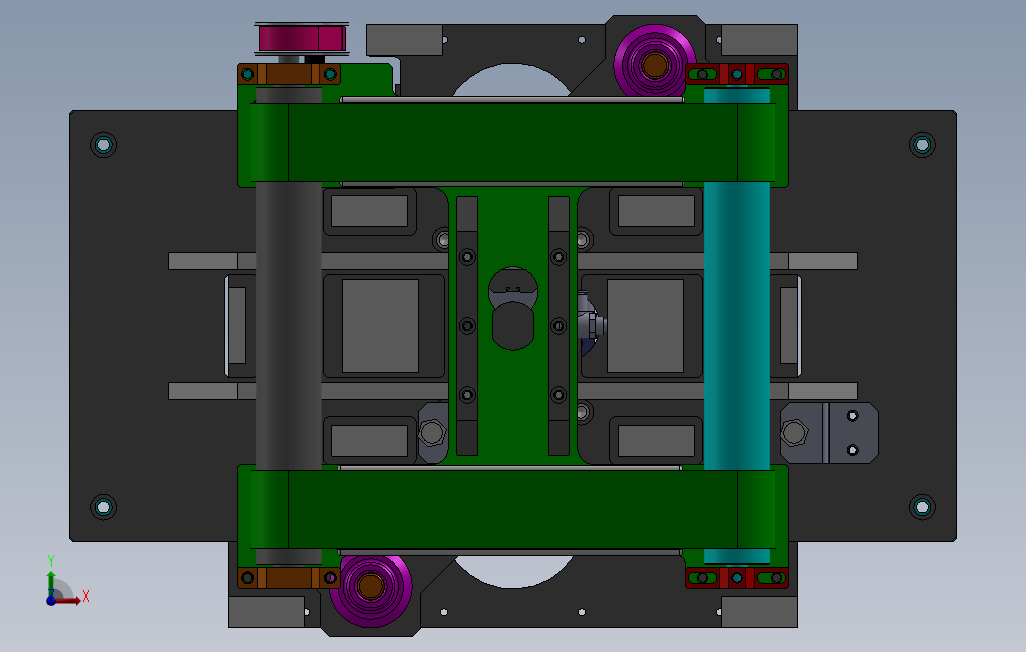 A68 小机构 非标带顶升双皮带输送结构solidworks 2011模型图纸下载 懒石网