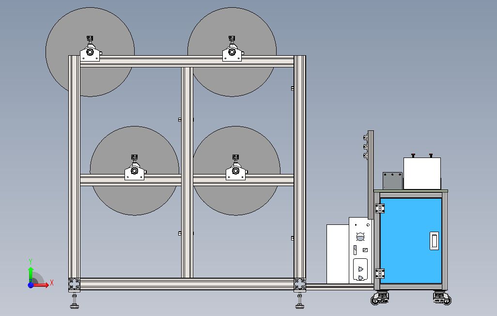 95打片机（短滚切一体架子）_SOLIDWORKS 2018_模型图纸下载 – 懒石网