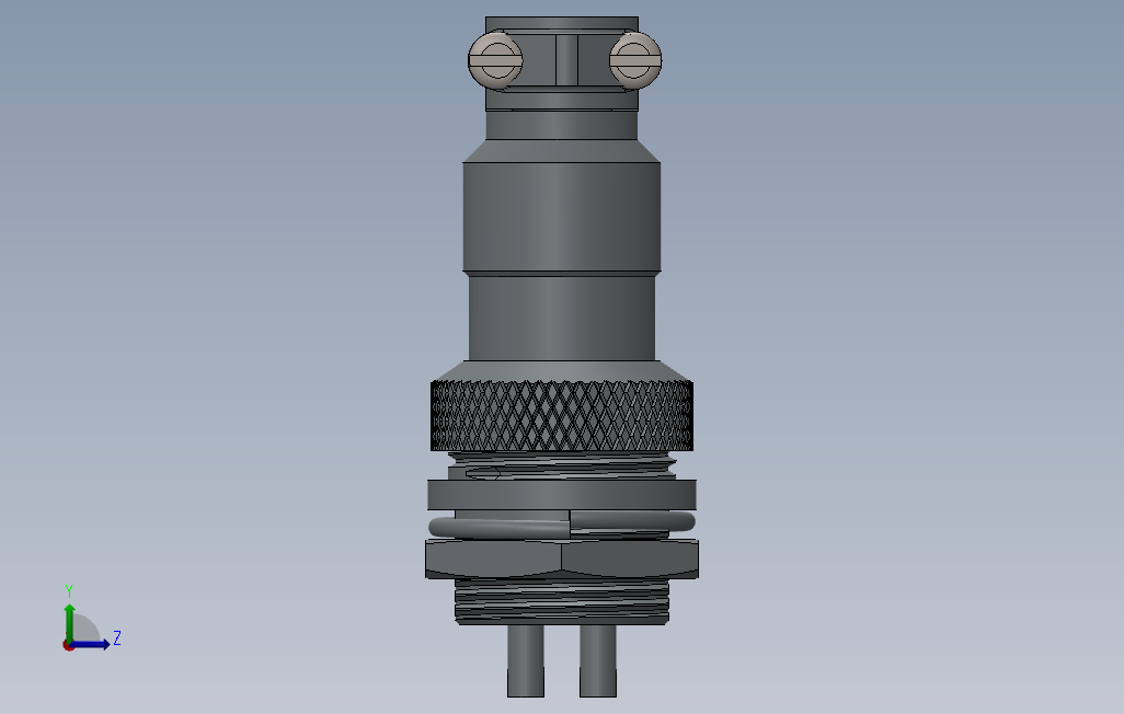Gx16连接器（航空插头）solidworks 2018模型图纸下载 懒石网