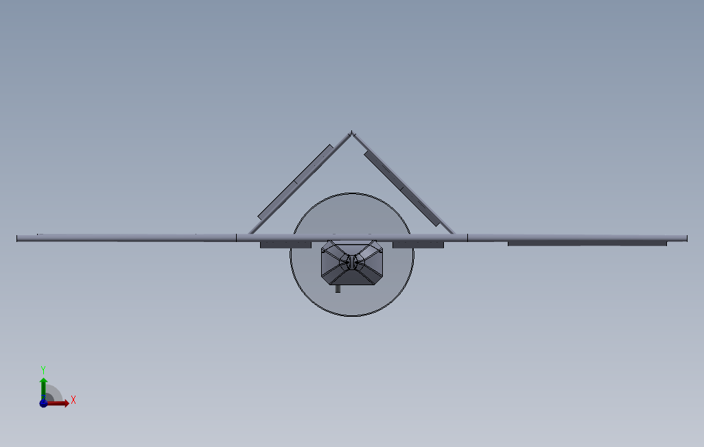 尾推式v型尾固定翼无人机solidworks 2016模型图纸下载 懒石网