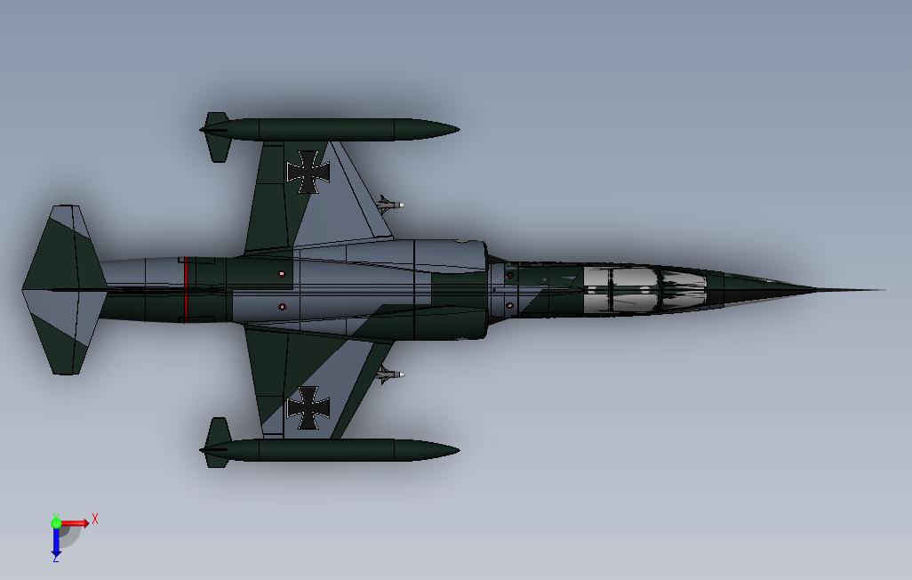 F-104战斗机__模型图纸下载 – 懒石网