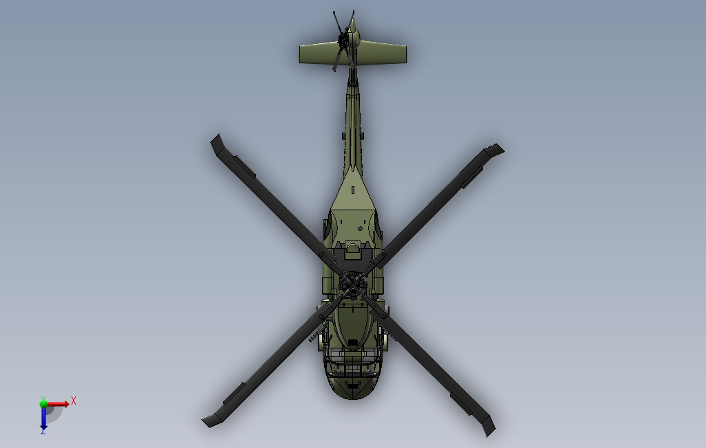 S-70C-2黑鹰直升机_SOLIDWORKS 2007_模型图纸下载 – 懒石网