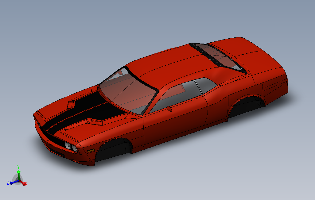 道奇挑战者汽车模型solidworks 2012模型图纸下载 懒石网