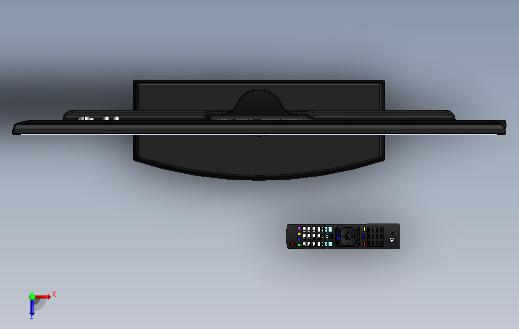 LG电视机模型_SOLIDWORKS 2013_模型图纸下载 – 懒石网