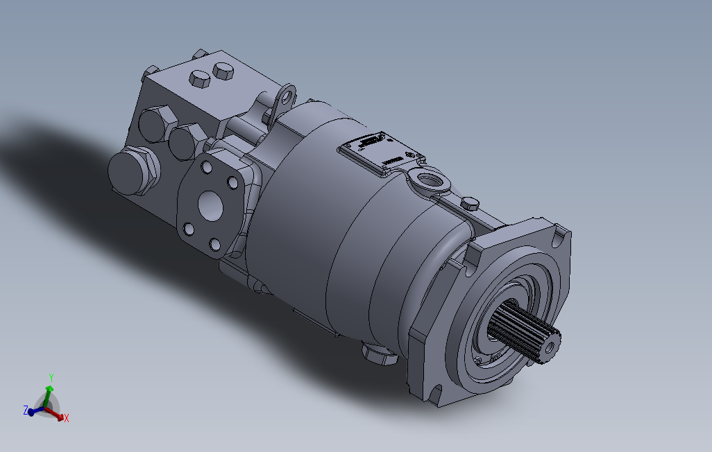 固定排量轴向活塞电机solidworks 2016模型图纸下载 懒石网
