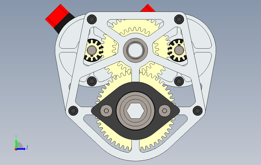 单速传动系齿轮箱_SOLIDWORKS 2018_模型图纸下载 – 懒石网