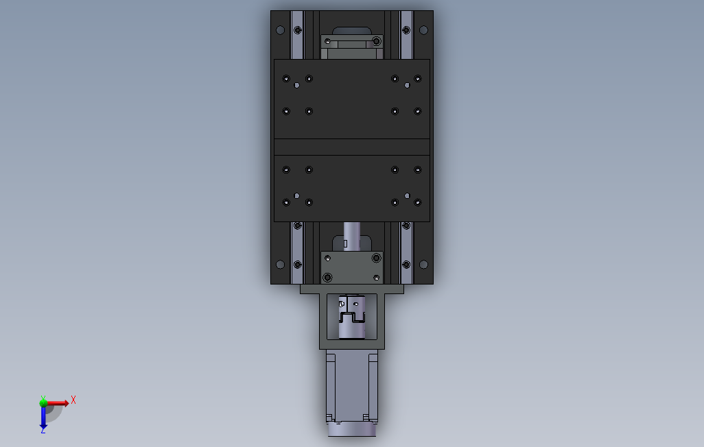 伺服滑动（块）组件设计模型solidworks 2010模型图纸下载 懒石网