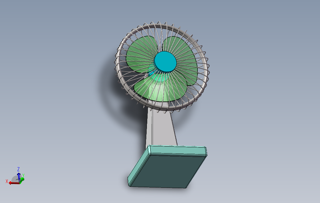 电风扇solidworks 2018模型图纸免费下载 懒石网