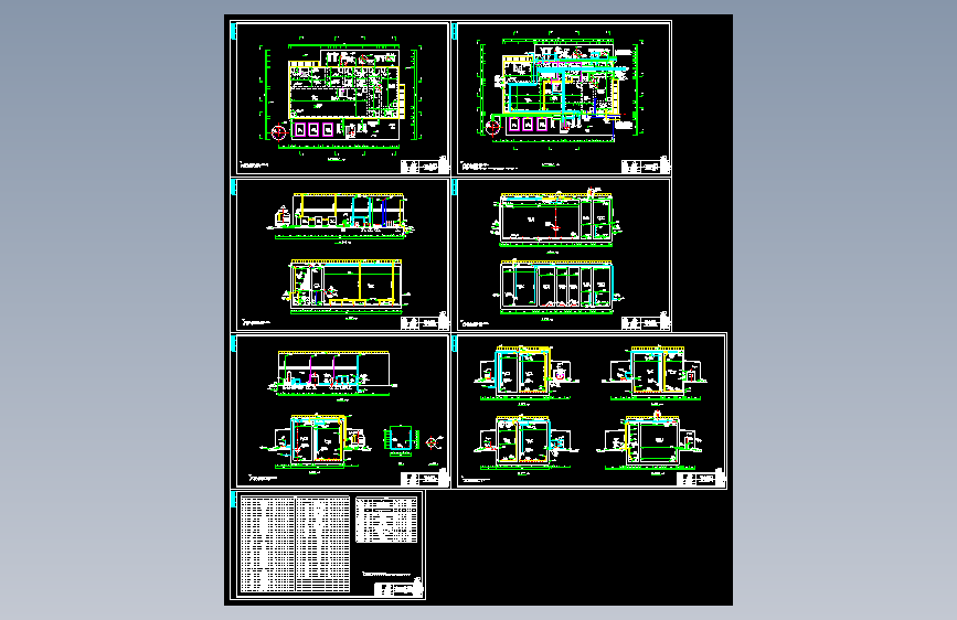 某80t垃圾渗滤液处理工程设计cad全套工艺施工图纸_AutoCAD 2007_模型图纸下载 – 懒石网