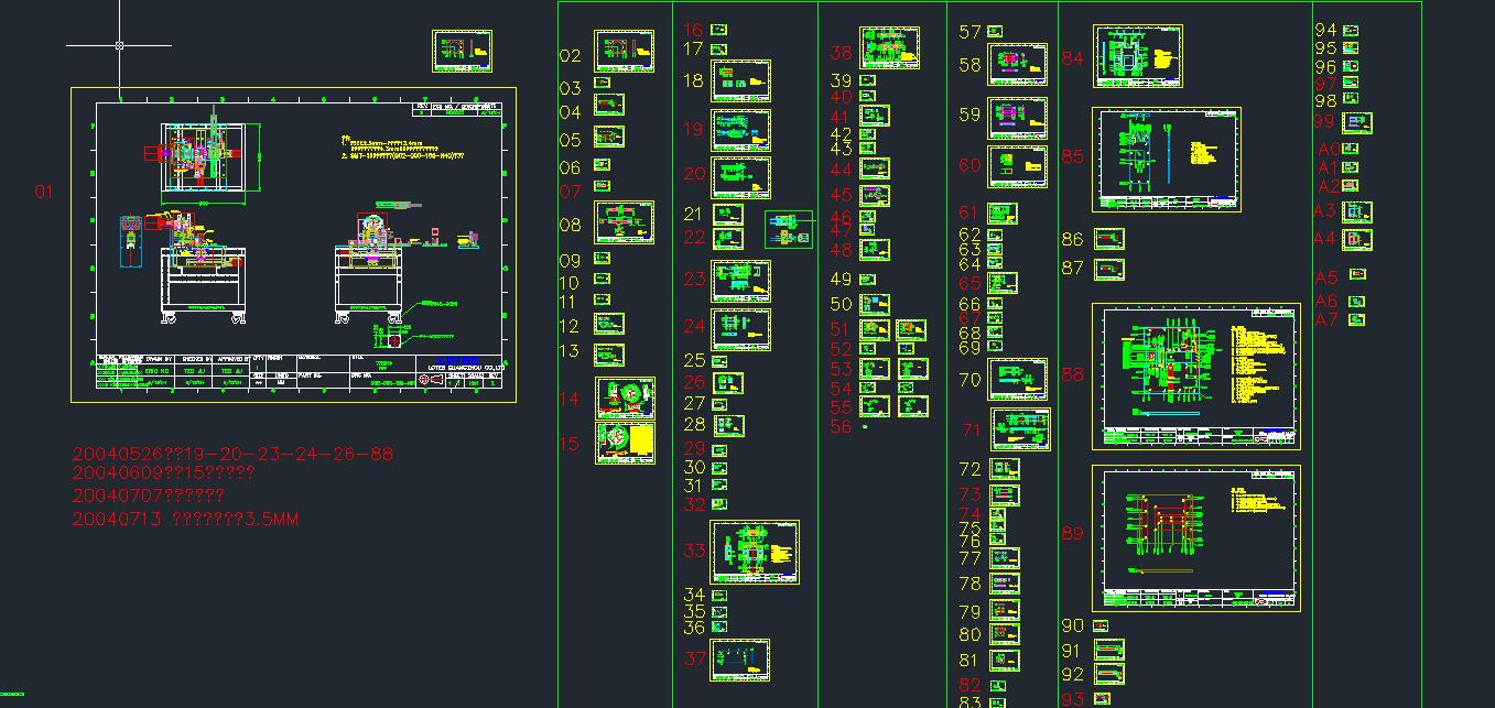 凸轮自动机 全套93张CAD_AutoCAD 2004_模型图纸下载 – 懒石网