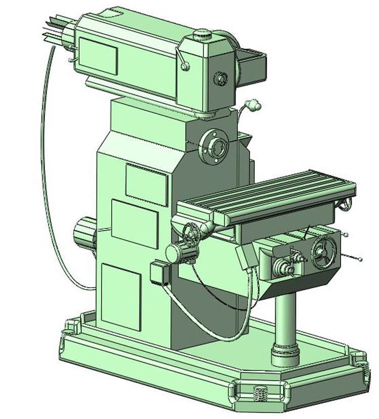 X62W万能铣床外形三维模型图stp通用格式机械自动化数模_SOLIDWORKS 2015_模型图纸下载 – 懒石网