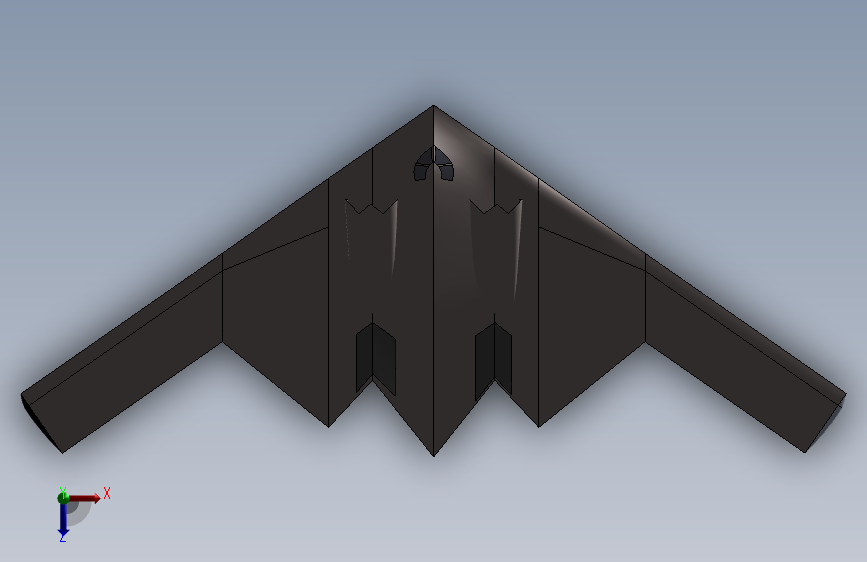 B2轰炸机_SOLIDWORKS 2014_模型图纸下载 – 懒石网