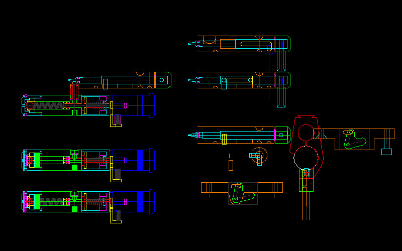 手枪_AutoCAD_模型下载 – 懒石网