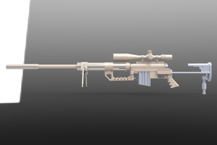 M200狙击步枪_SOLIDWORKS 2010_模型图纸下载 – 懒石网