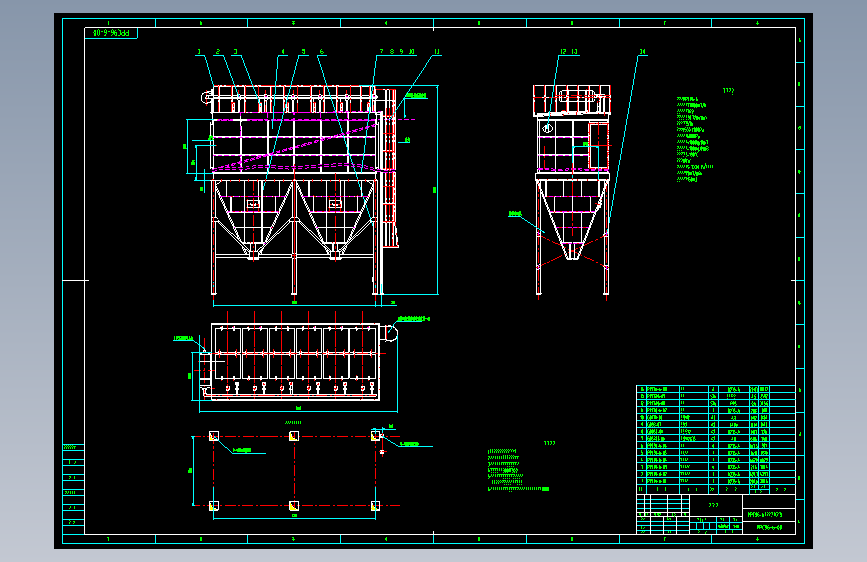 PPC96-6气箱脉冲袋式除尘器全套图纸_AutoCAD 2007_模型图纸下载 – 懒石网