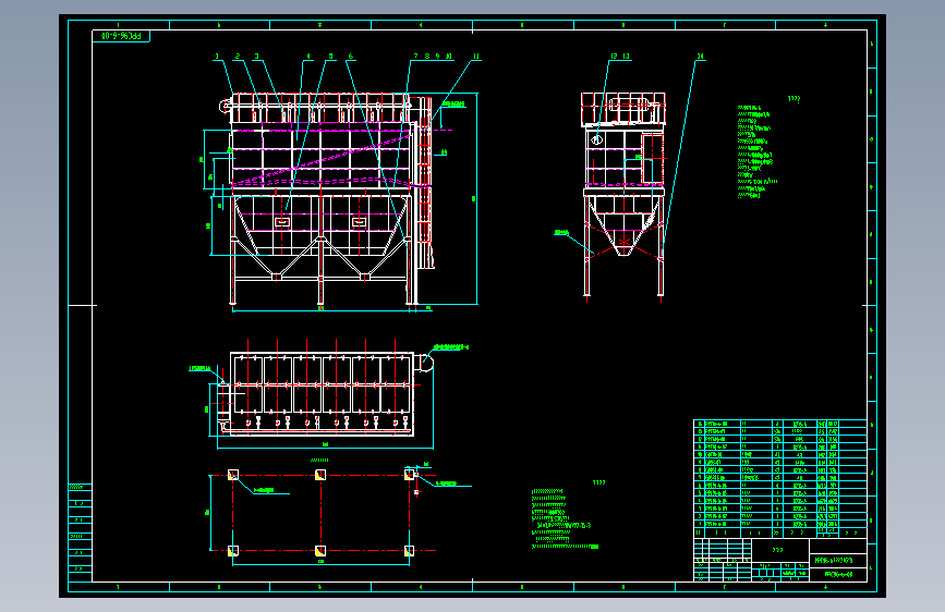 PPC96-6气箱脉冲袋式除尘器全套图纸_AutoCAD 2007_模型图纸下载 – 懒石网