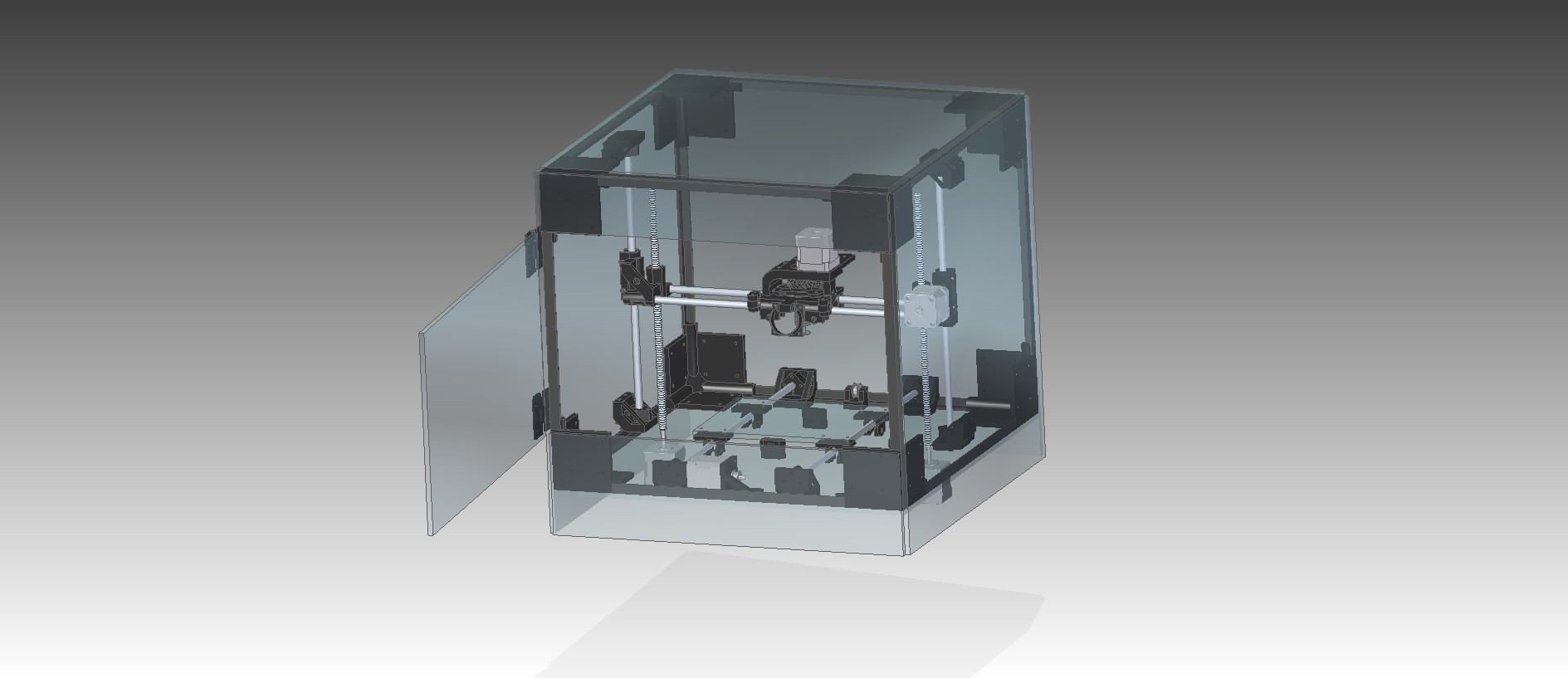 简易3D打印机_PROE*CREO 5_模型图纸下载 – 懒石网
