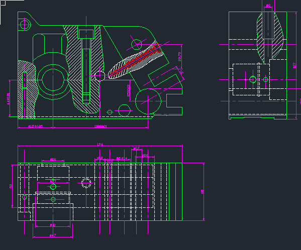 FA311系列高速并条机一三排罗拉支架设计及C6163车床改造_AutoCAD 2004_模型图纸下载 – 懒石网