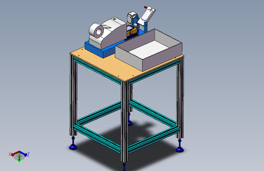 B8_半自动贴膜机_SOLIDWORKS 2018_模型图纸下载 – 懒石网
