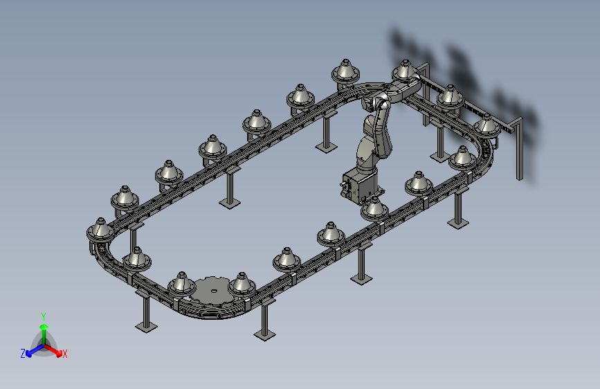 B7_环形轨道生产线_STEP_模型图纸下载 – 懒石网