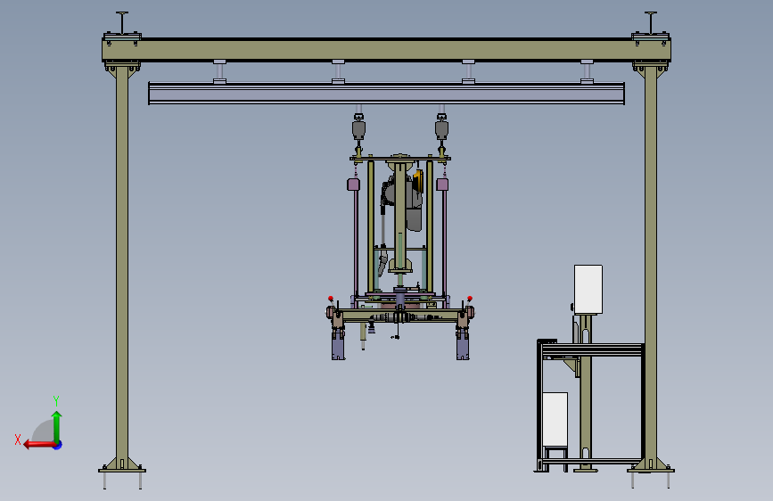 电池包下线KBK吊具拧紧工装1369657_SOLIDWORKS 2018_模型图纸下载 – 懒石网