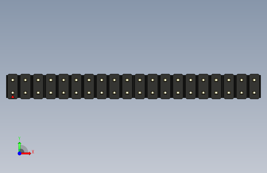 彩色公头100mil（2.54mm）系列-DS1021_black_2x20p_100mil_Type5_rev1.0_STEP_模型图纸下载 – 懒石网
