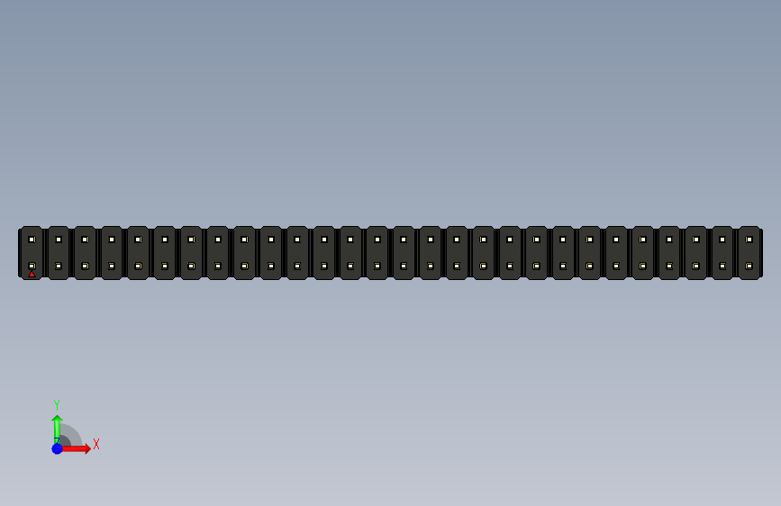 彩色公头100mil（2.54mm）系列-DS1021_black_2x28p_100mil_Type19_rev1.0_STEP_模型图纸下载 – 懒石网