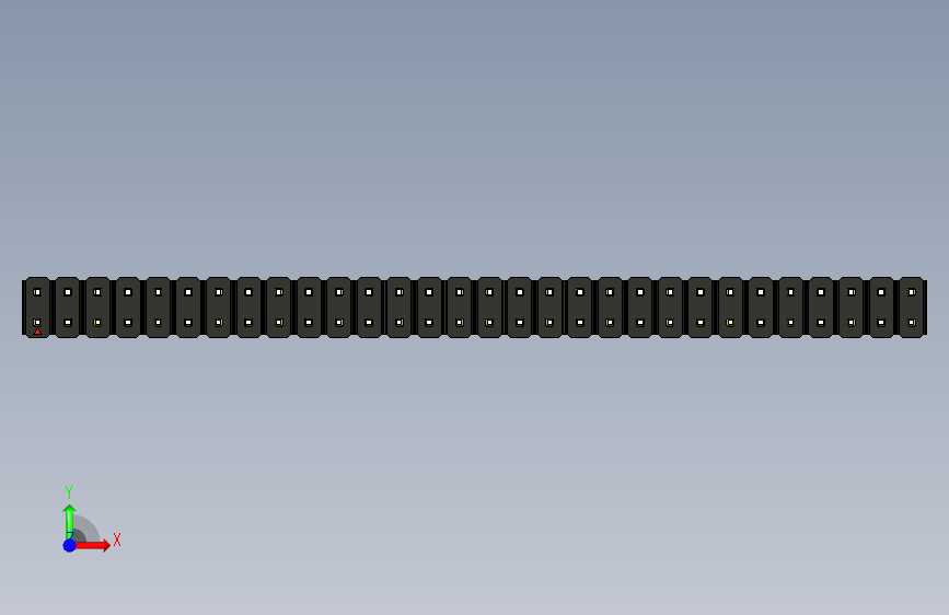 彩色公头100mil（2.54mm）系列-DS1021_black_2x30p_100mil_Type5_rev1.0_STEP_模型图纸下载 – 懒石网