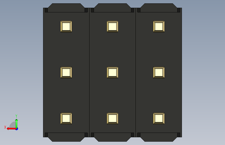 彩色公头100mil（2.54mm）系列-DS1021_black_3x03p_100mil_Type43_rev1.0_STEP_模型图纸下载 – 懒石网