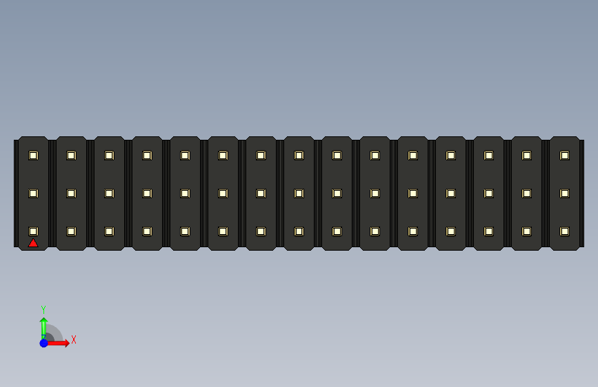 彩色公头100mil（2.54mm）系列-DS1021_black_3x15p_100mil_Type43_rev1.0_STEP_模型图纸下载 – 懒石网