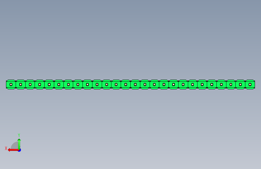 彩色公头100mil（2.54mm）系列-DS1021_green_1x26p_100mil_Type43_rev1.0_STEP_模型图纸下载 – 懒石网
