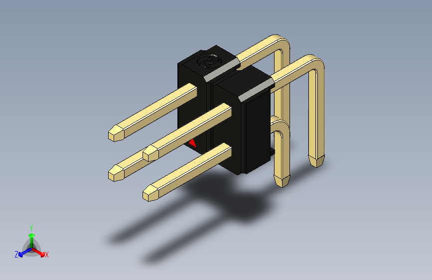 彩色公排针 100mil 2.54mm 系列-DS1022_black_2x02p_100mil_TypeD_rev1.0_STEP_模型图纸下载 – 懒石网