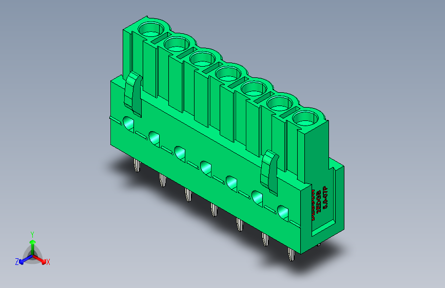 DEGSON 2EDG 系列 5.0mm 可插拔接线端子组-2EDGB-5.0-07P-14-00AH_STEP_模型图纸下载 – 懒石网