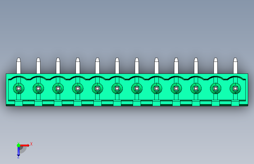 DEGSON 2EDG 系列 5.0mm 可插拔接线端子组-2EDGRC-5.0-12P-14-00AH_STEP_模型图纸下载 – 懒石网