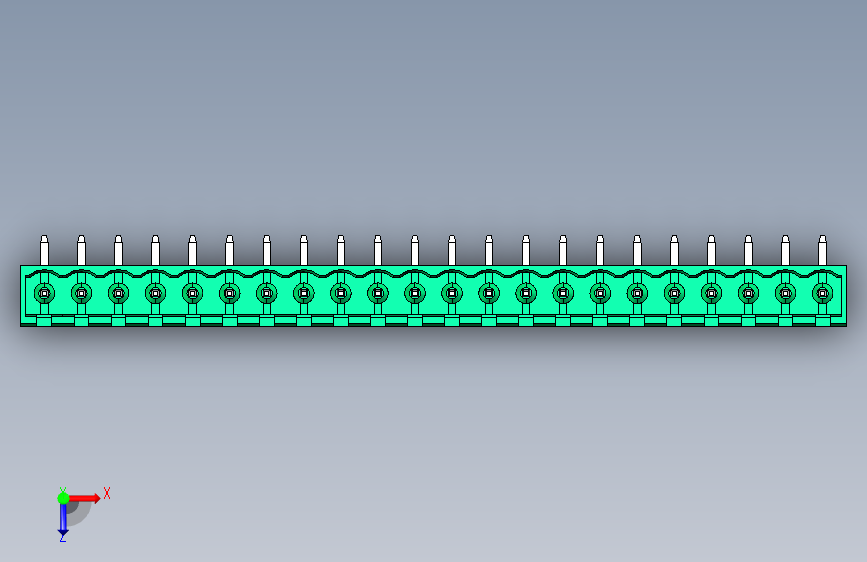 DEGSON 2EDG 系列 5.0mm 可插拔接线端子组-2EDGRC-5.0-22P-14-00AH_STEP_模型图纸下载 – 懒石网